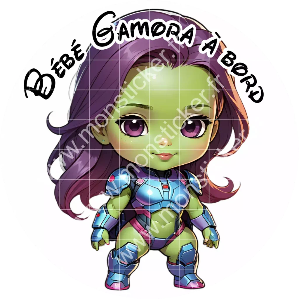 Autocollant Bébé à bord, Gamora – www.monsticker.fr