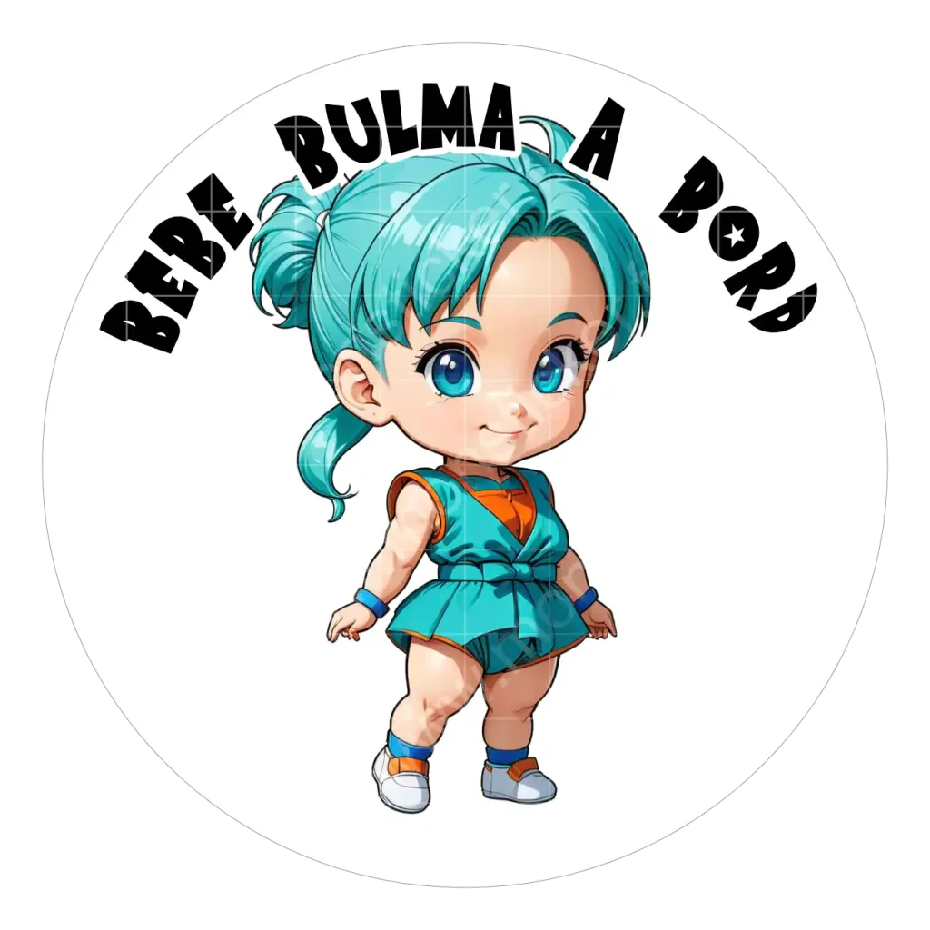 Autocollant Bébé à bord, Bulma – www.monsticker.fr
