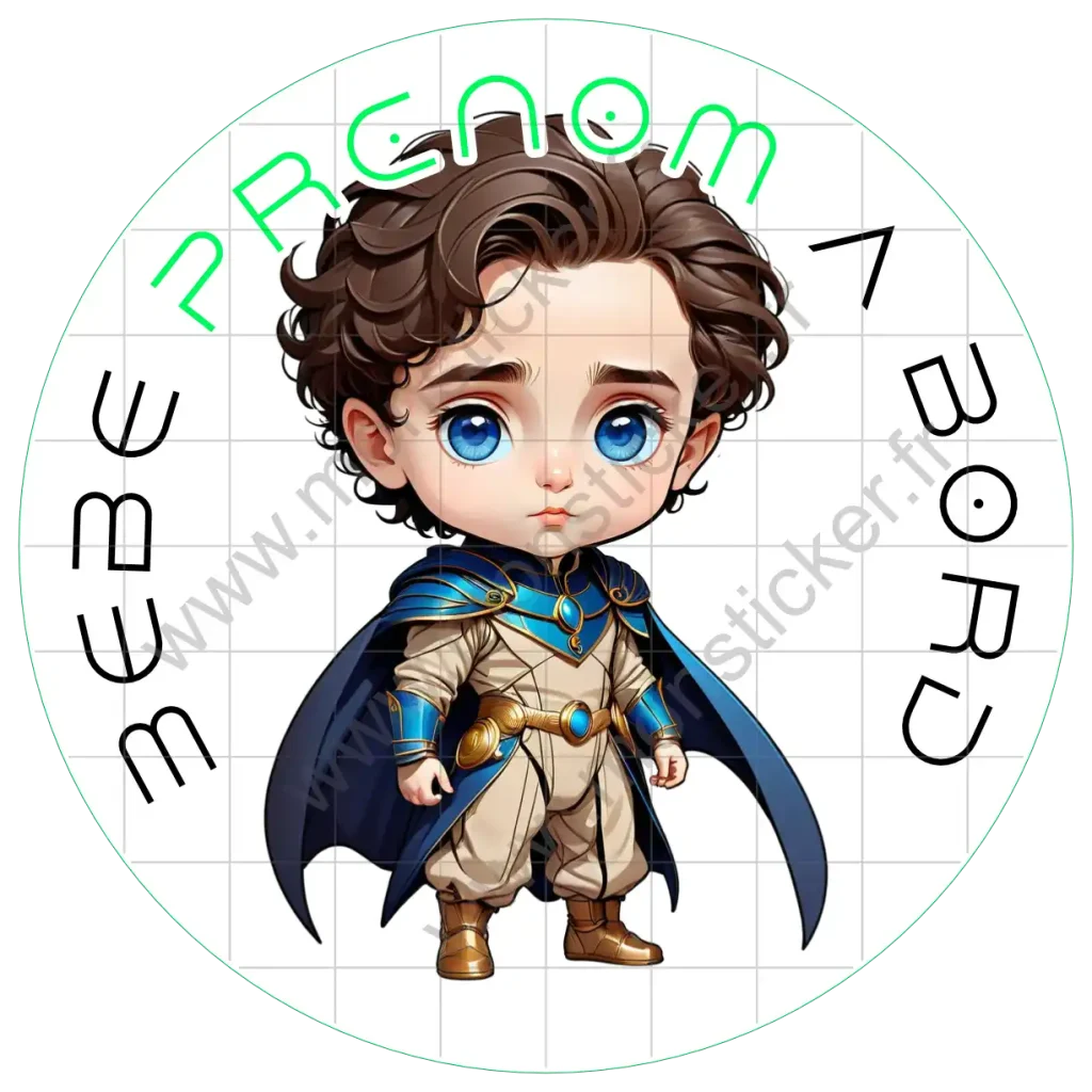 Autocollant Bébé à bord, Paul Atréides – www.monsticker.fr